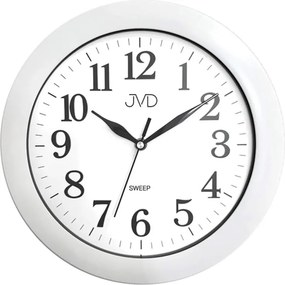 JVD Bílé nástěnné tiché netikající hodiny JVD HX2149.1
