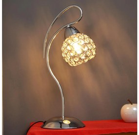 Helam Stolní lampa DORA 1xE27/15W/230V lesklý chrom/čirá HE1662