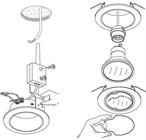 Eglo 94237 - SADA 3x LED Podhledové svítidlo PENETO 3xGU10-LED/3W/230V