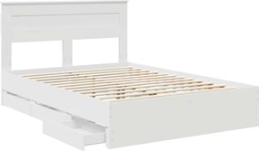 Rám postele se zásuvkou Bílá 160 x 200 cm Inženýrské dřevo 3409833