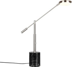 Černá/ve stříbrné barvě LED stolní lampa (výška 65 cm) Fiore – Trio Select