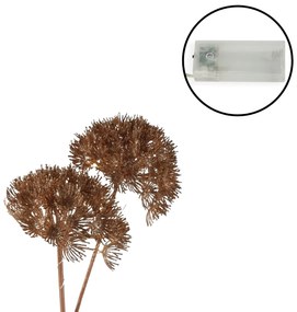 LED světelná dekorativní větev HERACLEUM 75 cm, měděná