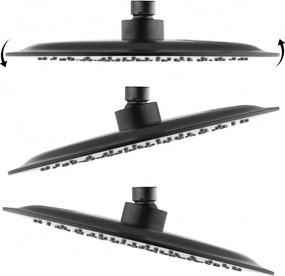 Erga Erga, SLIM sprchová hlavice o průměru 25cm, černá matná, ERG-YKA-BP.BRG25-BLK