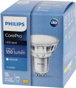 SADA 3x žárovka Philips GU10 4,9W 550lm 112lm/W 4000K EyeComfort
