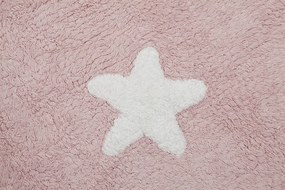 Lorena Canals, Přírodní koberec, ručně tkaný Stars Pink-White, 120x160, růžová, dětský pokoj
