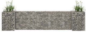 Gabionový truhlík ve tvaru písmene H ocelový drát 260x40x60 cm 145659