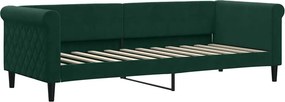 Válenda s přistýlkou a zásuvkami tmavě zelená 80 x 200 cm samet 3197838