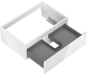 Mexen Orio, koupelnová skříňka 70 cm, 1 zásuvka, bílá lesklá, 91A10-07023-1-BF00