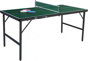 Costway Skládací stůl na stolní tenis se sítí a 2 pálkami a míčky Mini na stolní