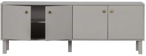 Hoorns Šedý borovicový TV stolek Flo 160 x 46 cm