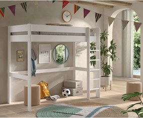 Bílá vyvýšená dětská postel s roštem 90x200 cm Primo – Vipack