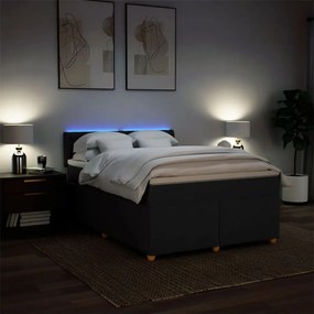 Box spring postel s matrací černá 140x200 cm textil 3289012