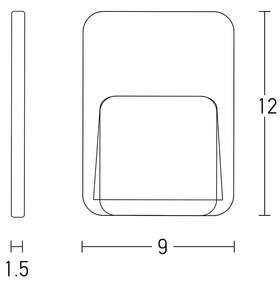 Zambelis E187 venkovní nástěnné LED svítidlo bílé, 1,5W, 3000K, 12cm