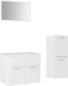 Set koupelnového nábytku bílý kompozitní dřevo 3071180