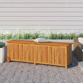 Zahradní úložný box s kolečky 150 x 50 x 58 cm masivní akácie 319713
