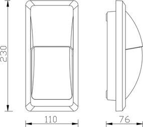 Top Light AVILA B - LED Nástěnné venkovní svítidlo LED/12W/230V IP65