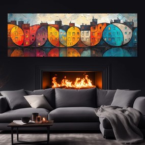 Obraz na plátně - Jarní odlesky v Oslu FeelHappy.cz Velikost obrazu: 240 x 80 cm