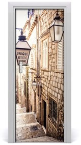 Fototapeta samolepící dveře ulice staré město 85x205 cm