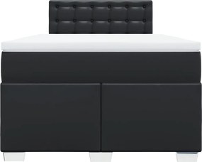 Box spring postel s matrací černá 120 x 200 cm umělá kůže 3288416