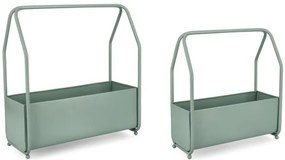 BIZZOTTO Set 2 květináčů KEYRA zelenošedá