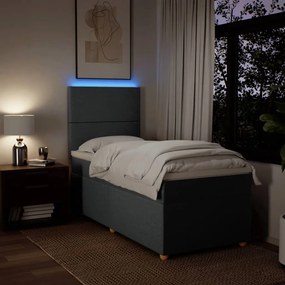 Box spring postel s matrací tmavě šedá 90x190 cm textil 3293429