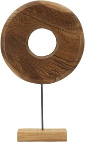 Dřevěná dekorace Dorat 58 cm hnědá
