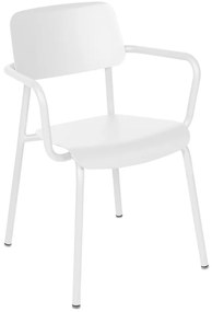 OnaDnes -20% Bílá hliníková zahradní židle Fermob Studie s područkami