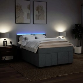 Box spring postel s matrací tmavě šedý 140 x 190 cm textil 3289378