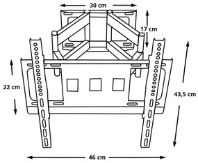 Sklopný, otočný držák na TV