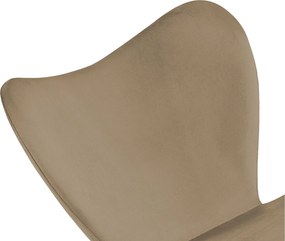 Sada 2 jídelních židlí Maika samet – taupe