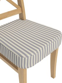 Sedák na židli IKEA Ingolf barva tmavě modrá látka vzorované