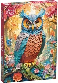 CHERRY PAZZI Puzzle Papírová sova / 1000 dílků / 50 × 70 cm