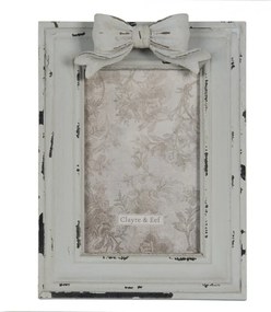Velký vintage fotorámeček s mašlí – 10x15 cm