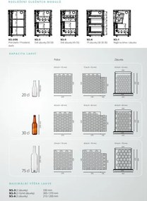 Chladicí minibar Serrco by Tefcold SCL-22MU+ šířka 124 cm, 275 l, 2 plné dveře