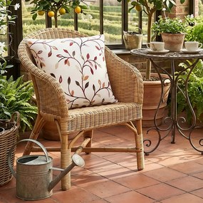 SCANquilt povlak SOFAS multi leaves bílovínová 45 x 45 cm