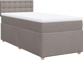 Box spring postel s matrací taupe 100 x 200 cm textil 3286609