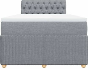 Box spring postel s matrací světle šedá 120 x 200 cm textil 3287430