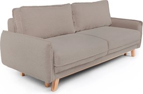 Taupe manšestrová rozkládací/s úložným prostorem pohovka 218 cm Tori – Bonami Selection