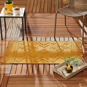 Okrově žlutý pratelný koberec 60x90 cm Cilaos – douceur d'intérieur
