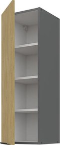 CREMONA ac | horní skříňka 30 G-90 1F policová | 30 cm | VYSOKÁ | antracit/cremona