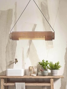 Stropní visící lampa bhutan 85 cm přírodní MUZZA