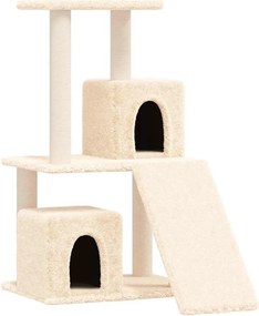 Škrabadlo pro kočky se sisalovými sloupky krémové 82 cm 171663