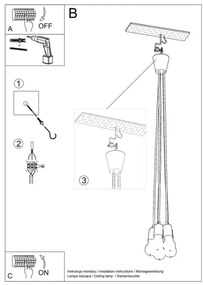 Sollux SL.0583 - Lustr na lanku DIEGO 5xE27/60W/230V zelená