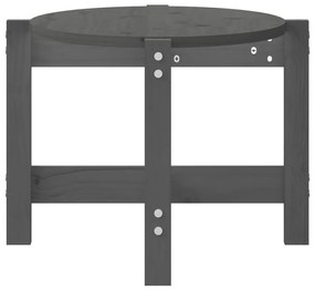 Konferenční stolek šedý 87 x 48 x 35 cm masivní borové dřevo - Default Title