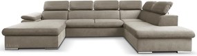 Sedací souprava COOL II | 191x343x220 cm | rozkládací + 2x úložný prostor | LEVÁ | lounge 03 šedobéžová