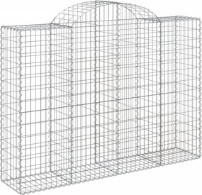 Klenuté gabionové koše 6 ks 200x50x140/160cm pozinkované železo 3146366