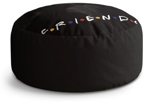Sablio Taburet Circle Seriál přátelé FRIENDS Polibek: 38x48 cm