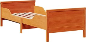 Rám postele s rozšiřitelnou matrací s čelo Hnědá 80 x 200 cm 3385945