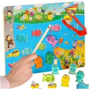 Creative Corner Montessori dřevěná rybářská hra se včelím magnetem