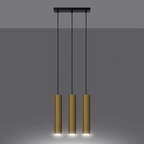 Sollux Lighting Závěsná lampa LAGOS 3 leštěné zlato